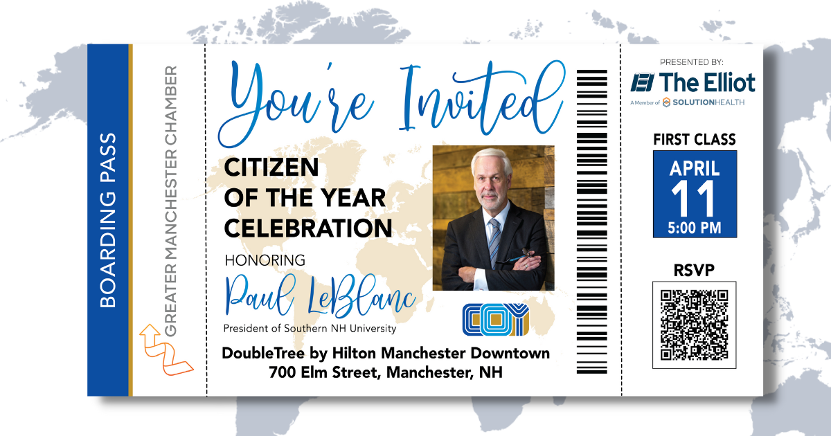 Paul LeBlanc Named Citizen of the Year by Greater Manchester Chamber